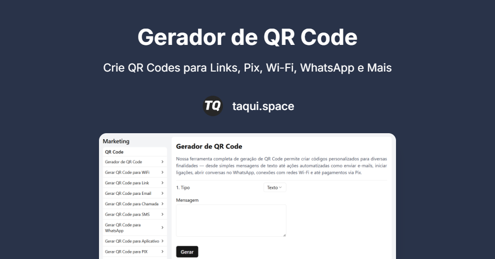 QR Code para Texto — Exiba um Texto ao Escanear o Código